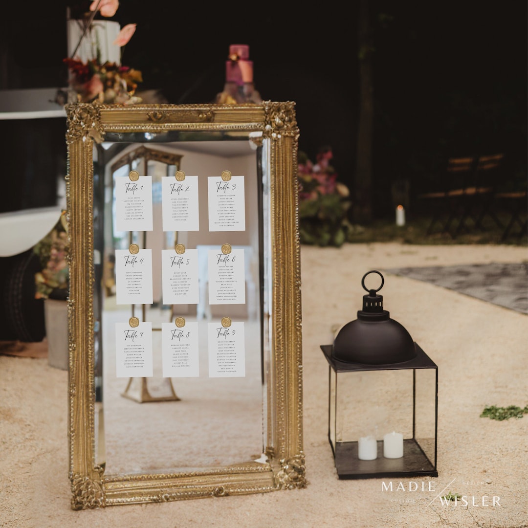 4x6 Seating Chart Template Photo Table Number Seating - Etsy