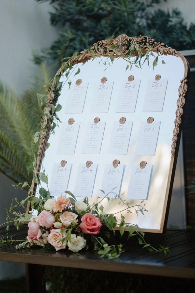 4x6 Seating Chart Template | Photo Table Number | Seating Chart ...