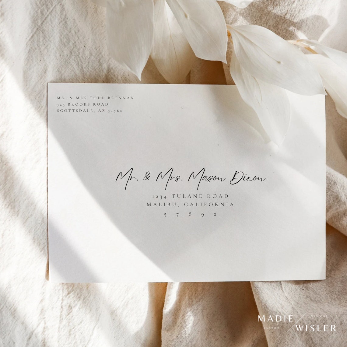 Printable Envelope Template | Custom Wedding Address Template ...