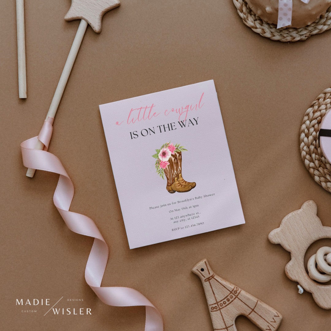 Western Themed Baby Shower Invitation | Cowgirl Baby Shower Invite ...
