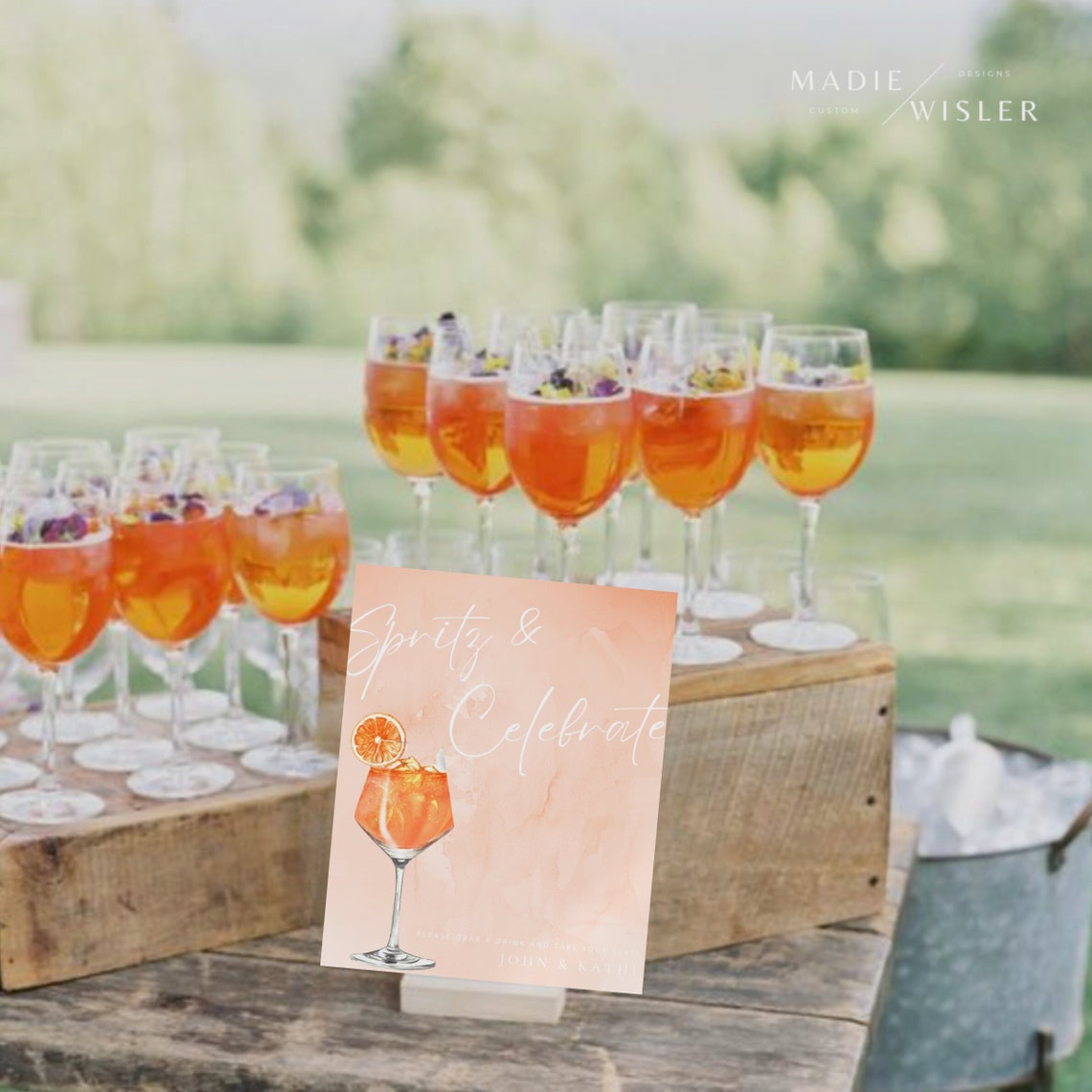 Aperol Spritz Sign | Spritz Sign | Bar Cart | Signature Cocktail ...