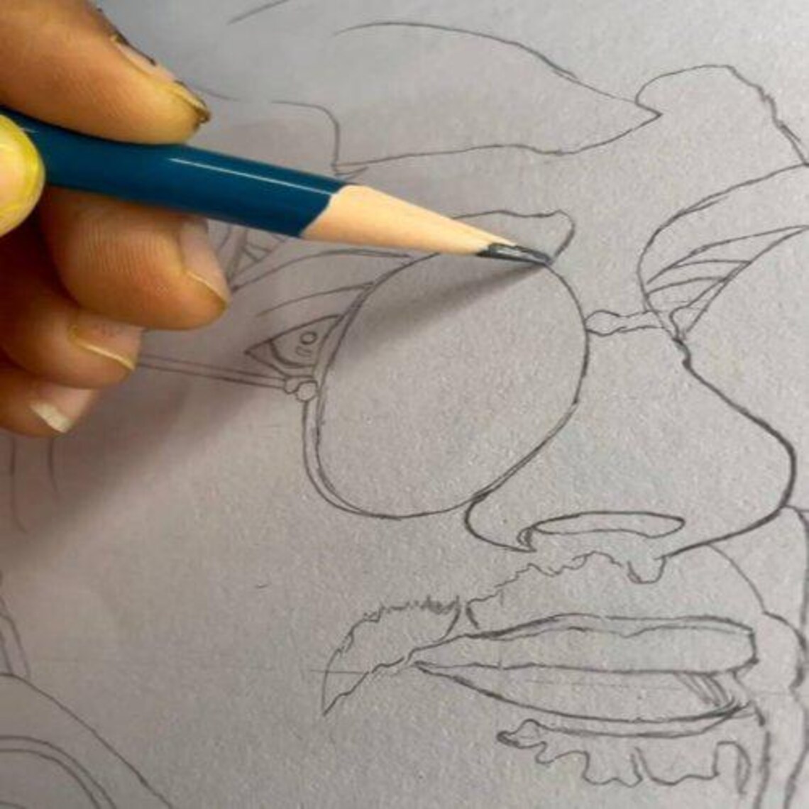 Digital Sketch Art Hand Drawn Pencil Portrait Drawing From Photo ...