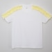 Yellow Ruffled Sleeve T-shirt. Cotton Voile Ruffle on White Cotton Tee ...