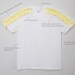 Yellow Ruffled Sleeve T-shirt. Cotton Voile Ruffle on White Cotton Tee ...