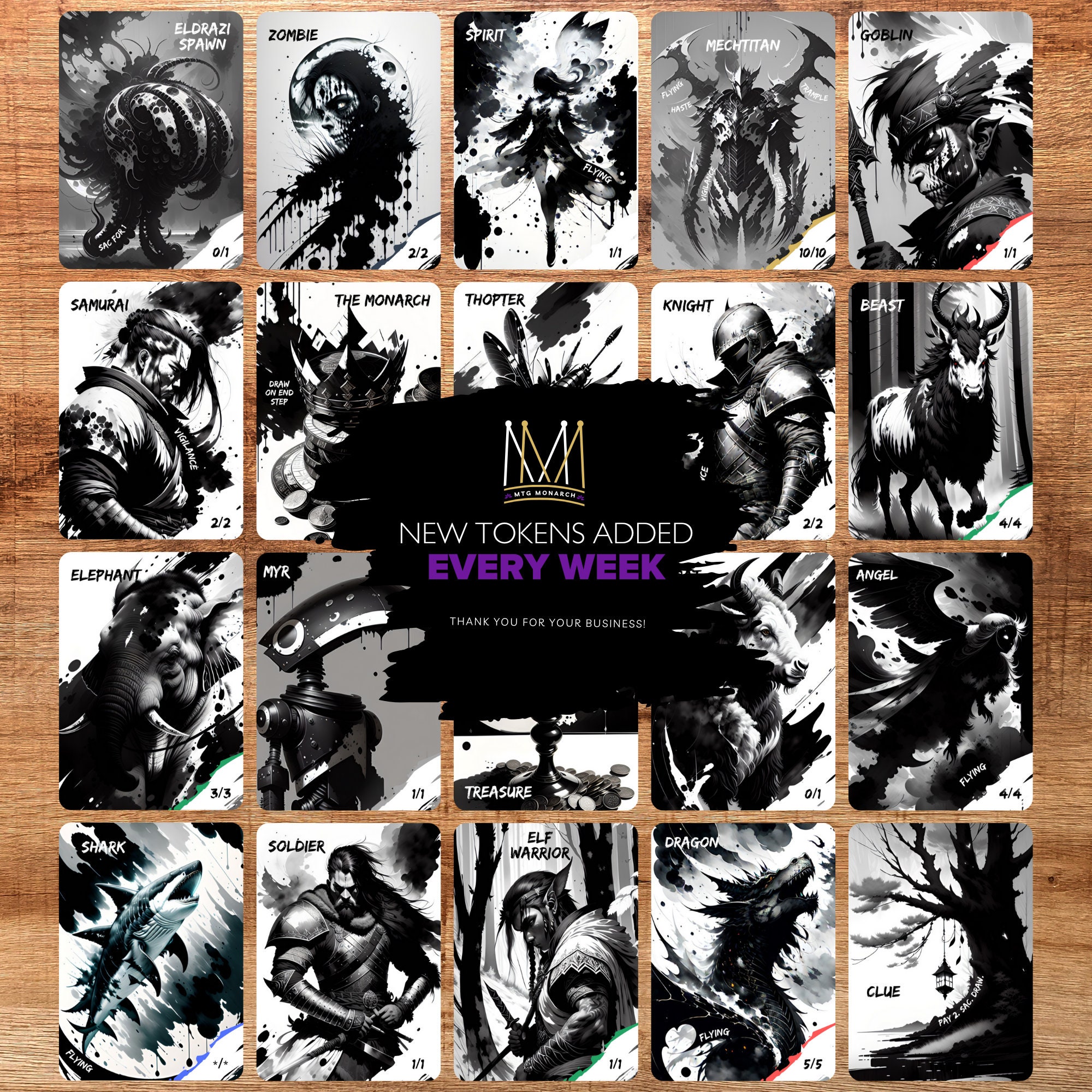 X5 Horse Tokens for Magic the Gathering MTG Tokens - Etsy