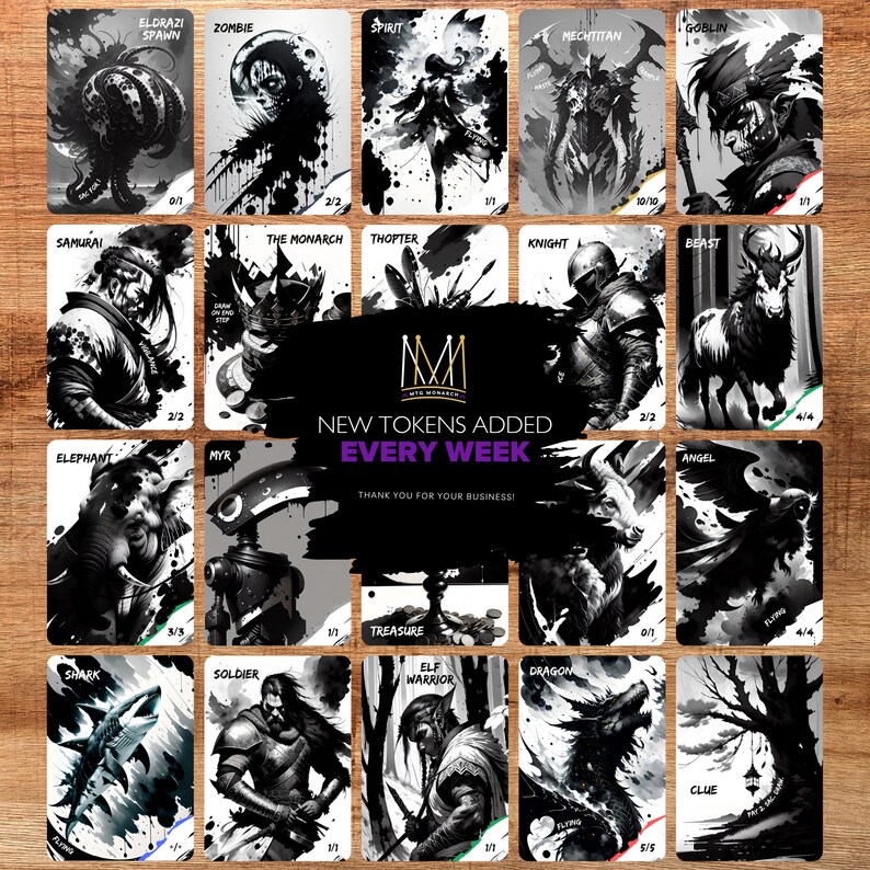 X5 Myr Tokens for Magic the Gathering MTG Tokens - Etsy