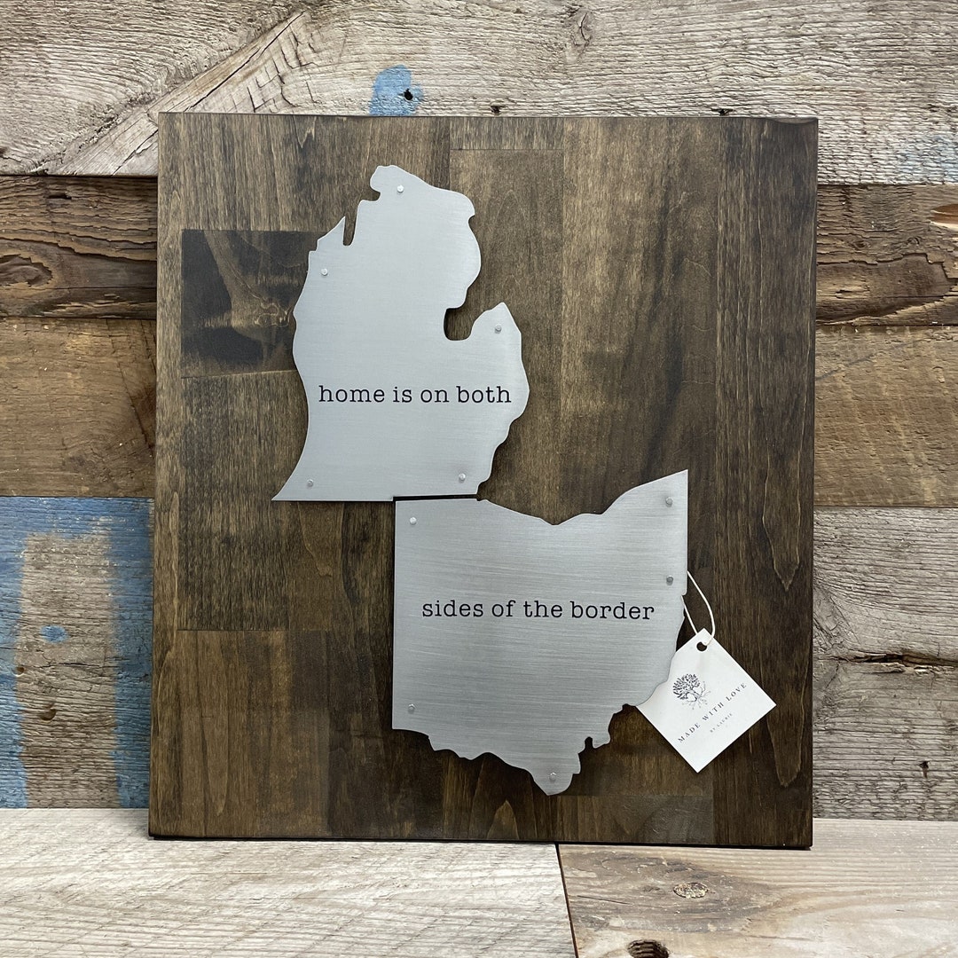 Michigan Ohio Both Sides of the Border - Etsy