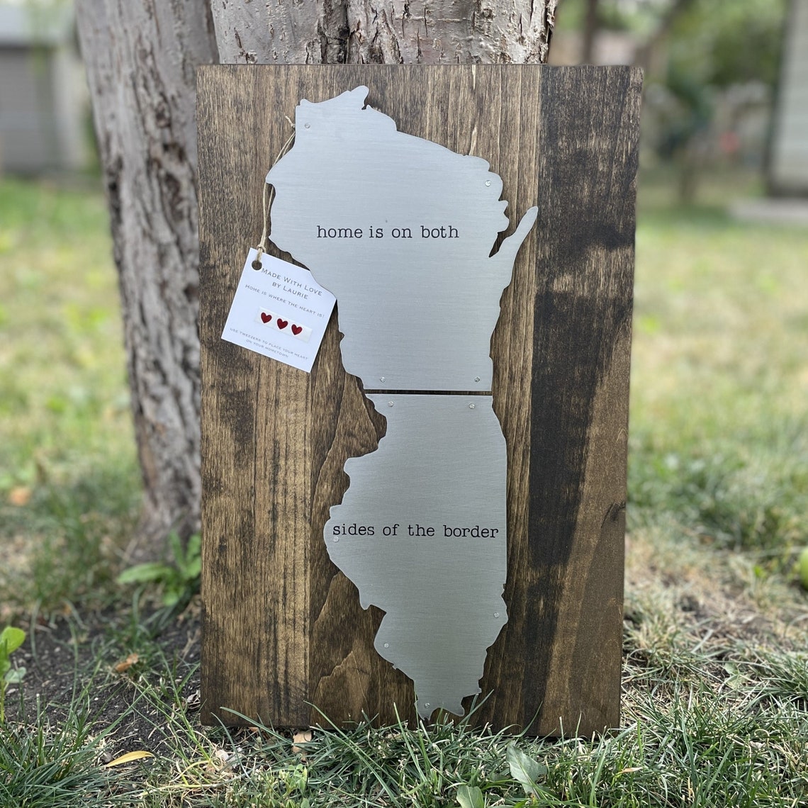 Wisconsin/illinois Both Sides of the Border - Etsy