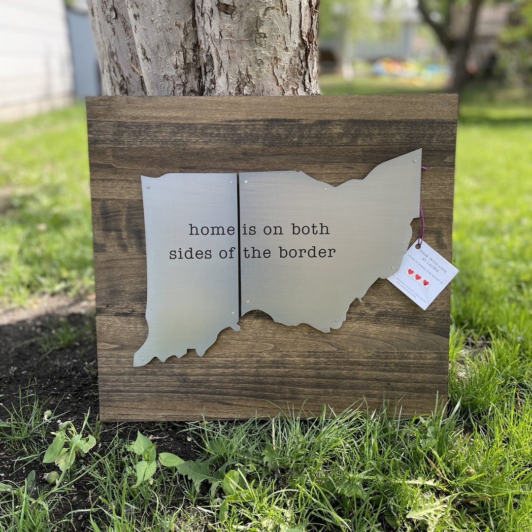 Indiana Ohio Both Sides of the Border - Etsy
