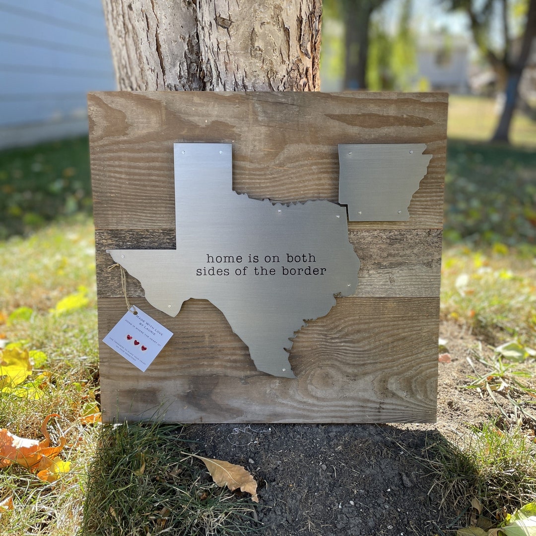 Texas/arkansas Both Sides of the Border - Etsy