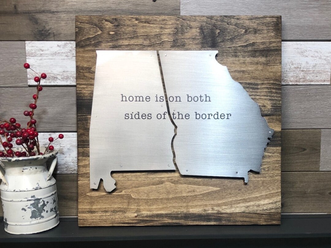 Alabama Georgia Both Sides of the Border - Etsy
