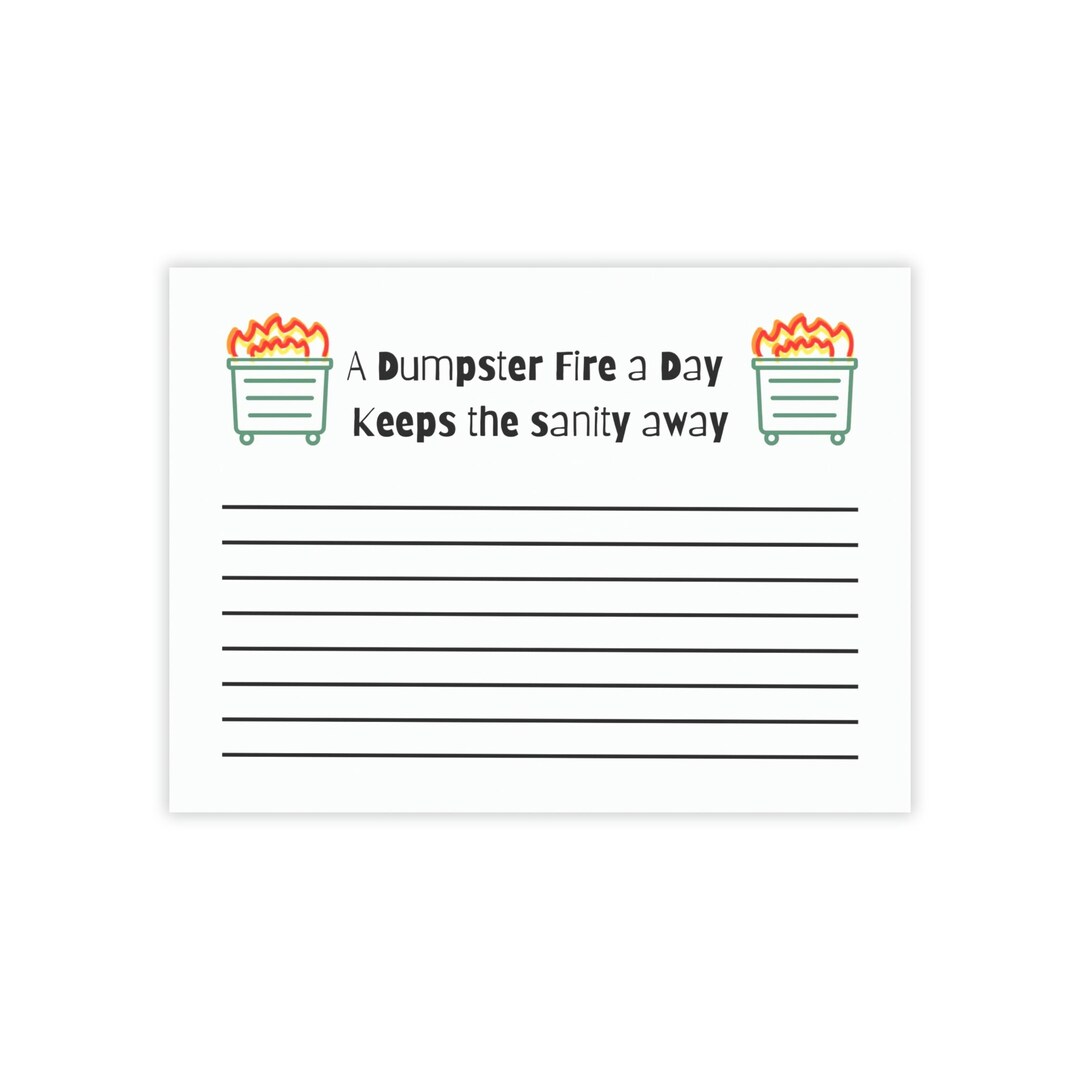 Dumpster Fire, Sticky Notes, Post-it Notes, Notepad, Stationary, Note ...