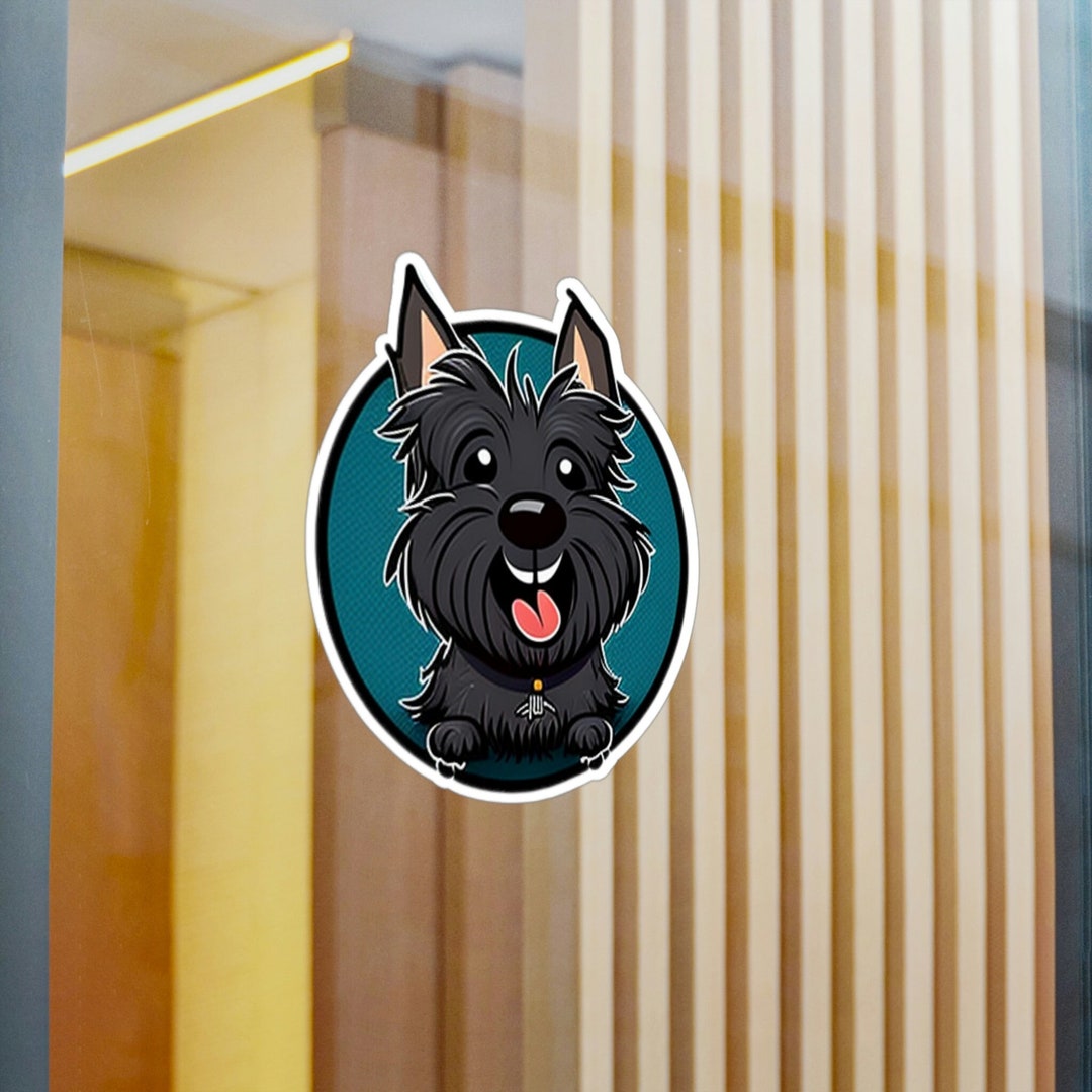 Scottie Puppy Sticker, Scottish Terrier Puppy Sticker, Scotty Puppy ...