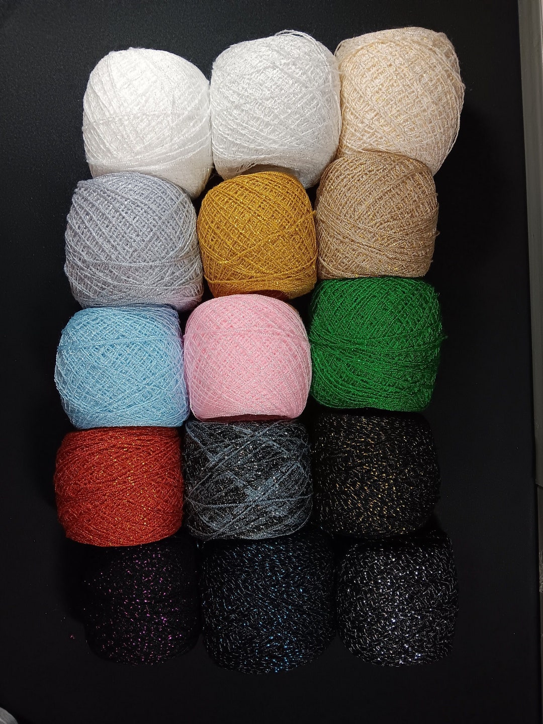Crystal Metallic Yarn, Knitting/crochet, 100grs per Spool - Etsy