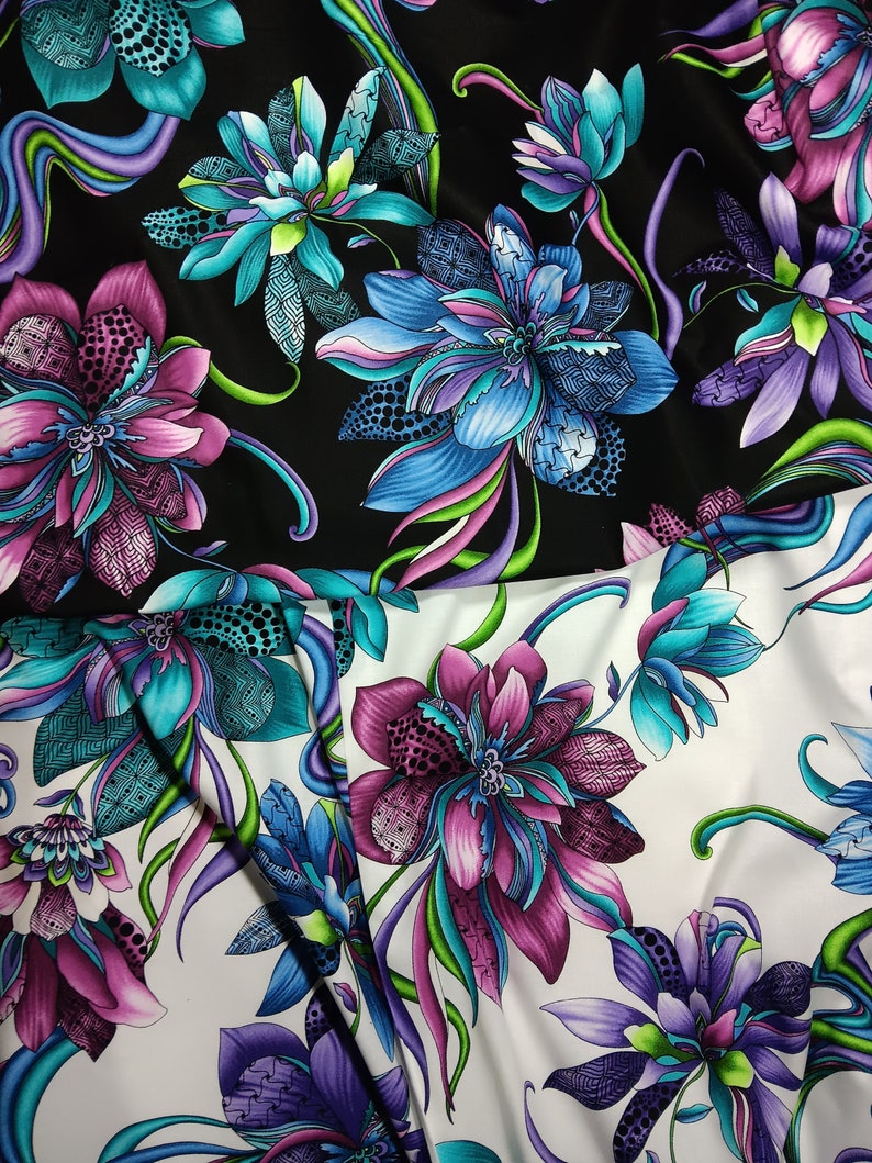 Benartex Xanadu Mystic Floral Print, 100% Cotton - Etsy
