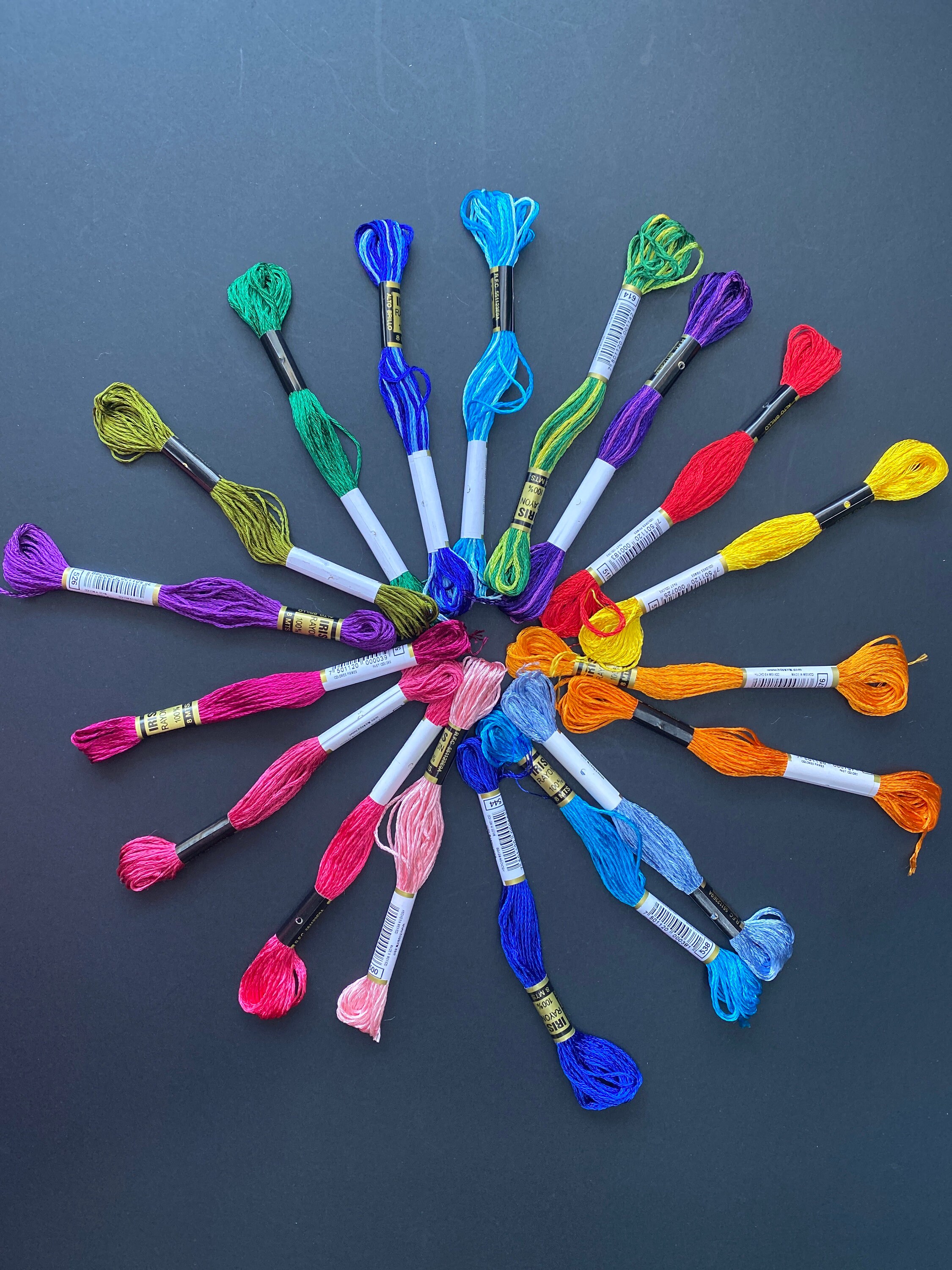 Shiny Silky Embroidery Thread 18 Color Pack - Etsy