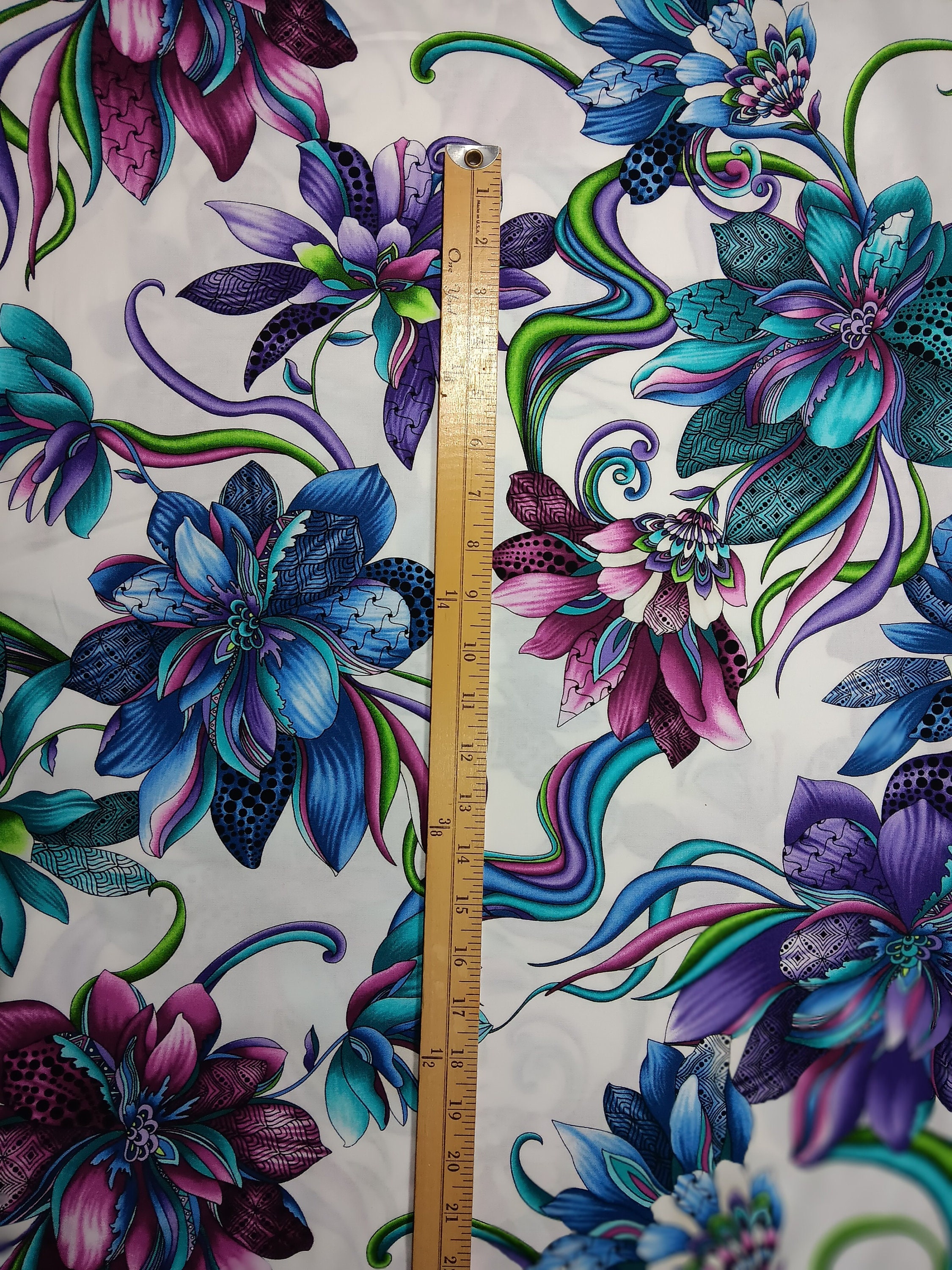 Benartex Xanadu Mystic Floral Print, 100% Cotton - Etsy