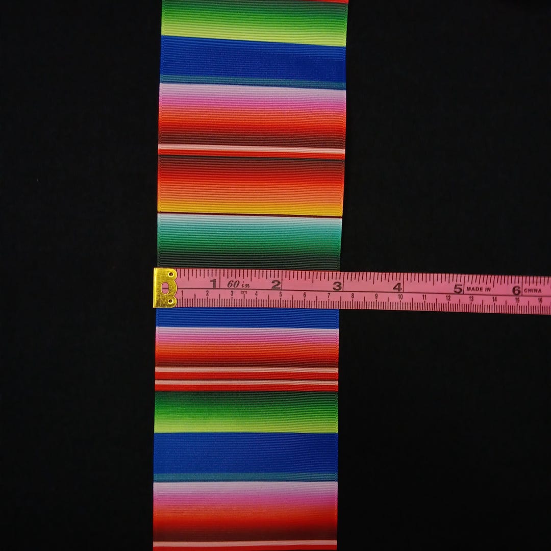 Grossgrain Ribbon, Zarape Mex Fiesta Print, 3 Ribbon Sizes, by the Roll ...