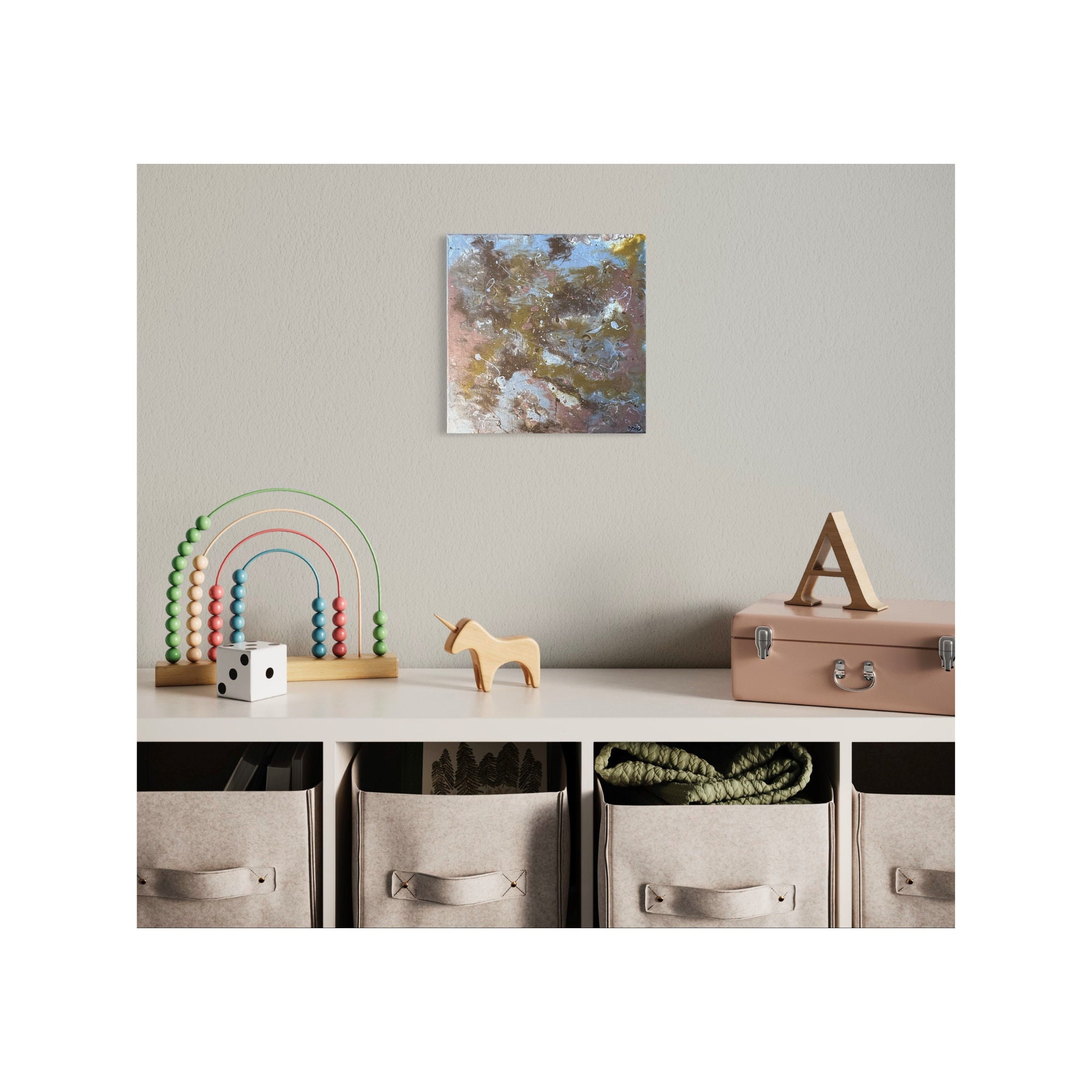 12x12 Wall Art Metallic Wall Art Gold Wall Art Glitter Art - Etsy