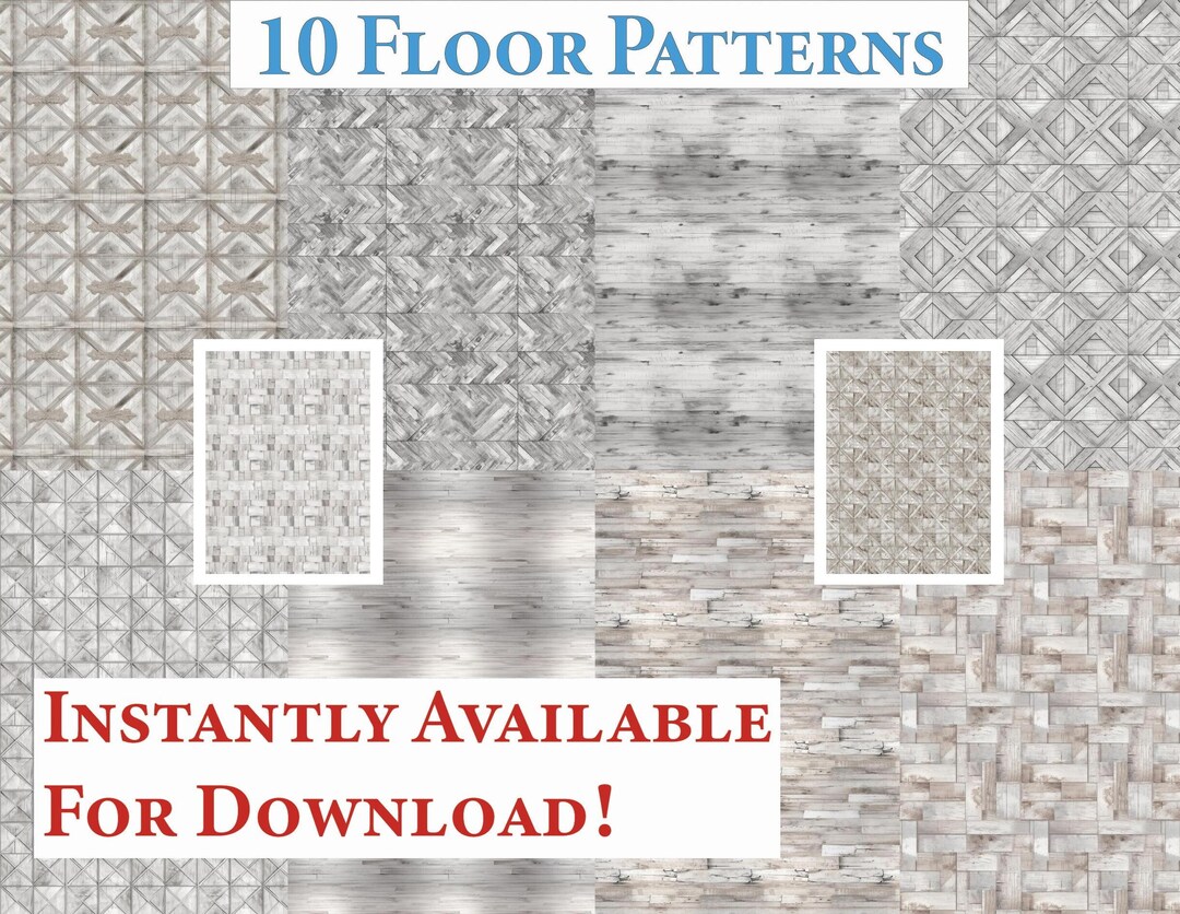 Dollhouse Floor Patterns: 10 Whitewash Miniature Flooring Designs ...