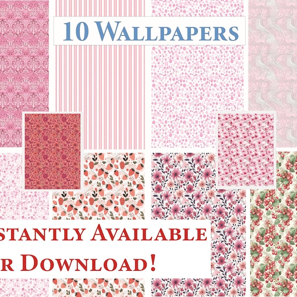 Pink Dollhouse Wallpaper - Etsy