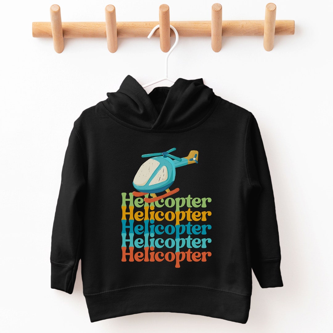 Toddler Helicopter Fleece Hoodie, Kids Helicopter Hoodie, Toddler ...