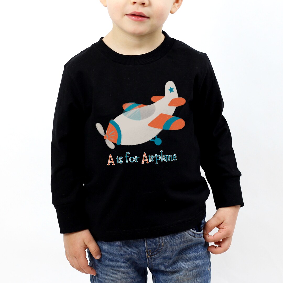 Toddler Airplane T-shirt: A is for Airplane, Kids Airplane T Shirt ...