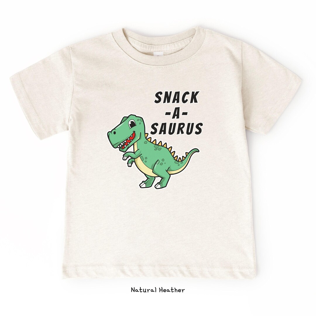 Toddler Snack-a-saurus T-rex Shirt, Kids Funny Dinosaur Tee, Toddler ...