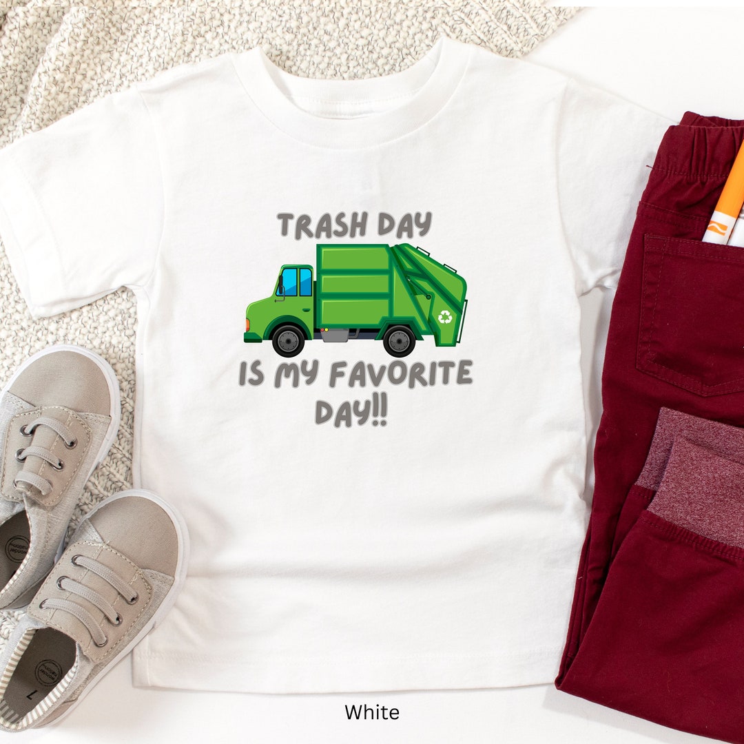 Toddlers Garbage Truck T-shirt: Trash Day is My Favorite Day, Kids ...