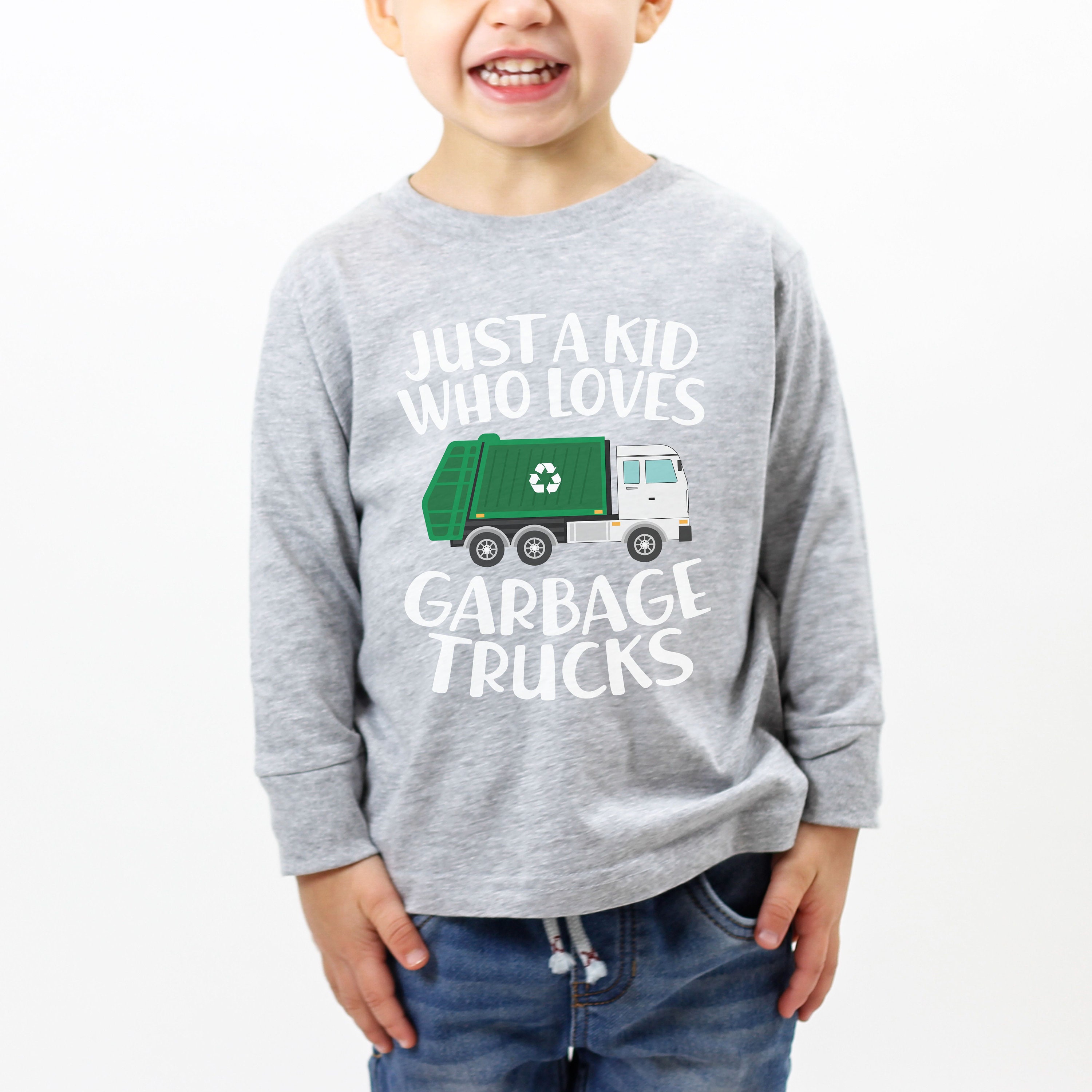 Toddler Garbage Truck Hoodie and Long Sleeve Shirt, Toddler Garbage ...