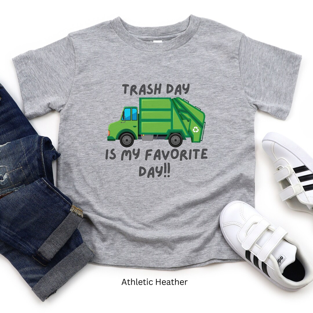 Toddlers Garbage Truck T-shirt: Trash Day is My Favorite Day, Kids ...