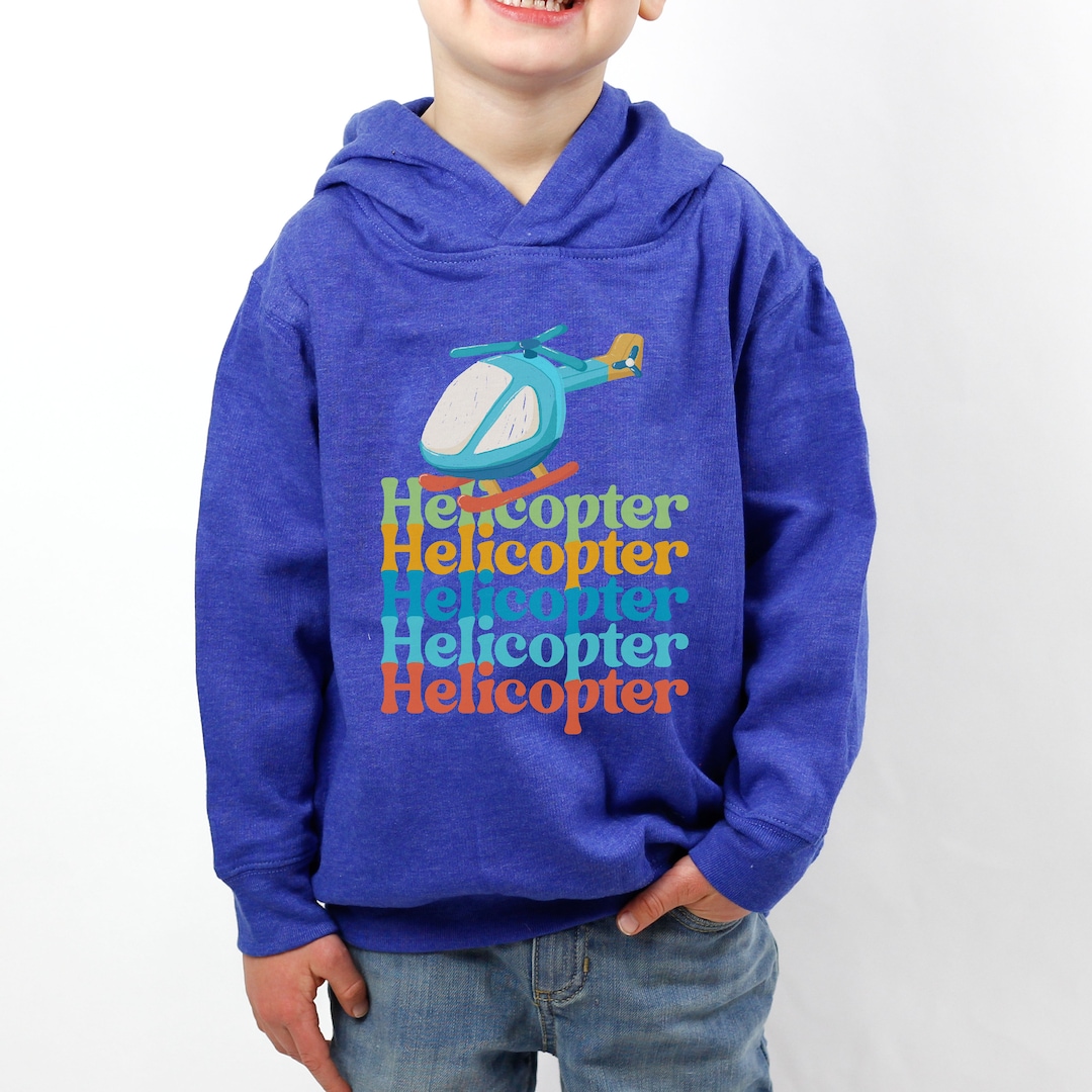 Toddler Helicopter Fleece Hoodie Kids Helicopter Hoodie - Etsy