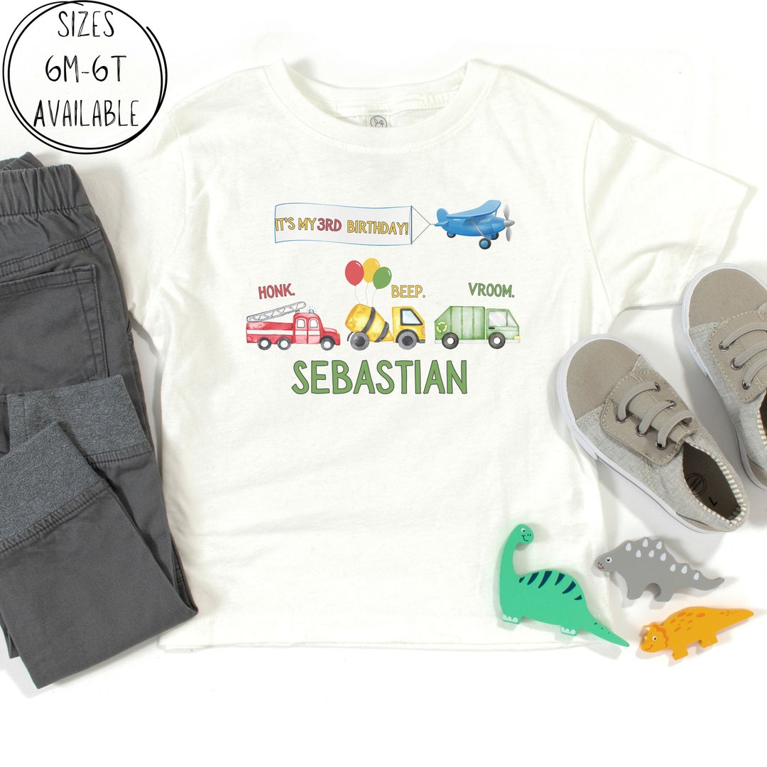 Personalized Toddler Transportation T-shirt, Kids Transportation ...