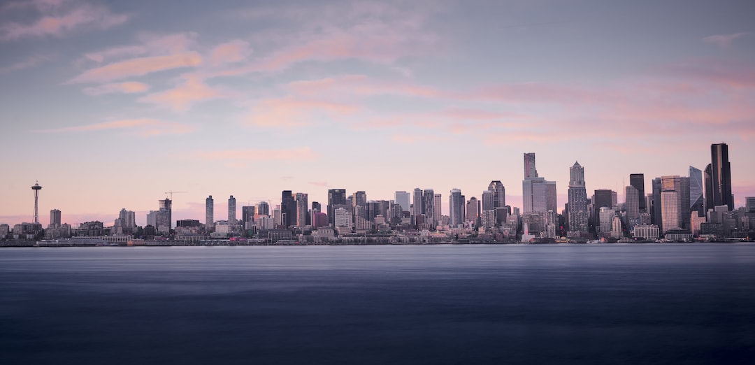 Golden Hour on Seattle's Waterfront - Digital Print. Extra Wide Digital ...