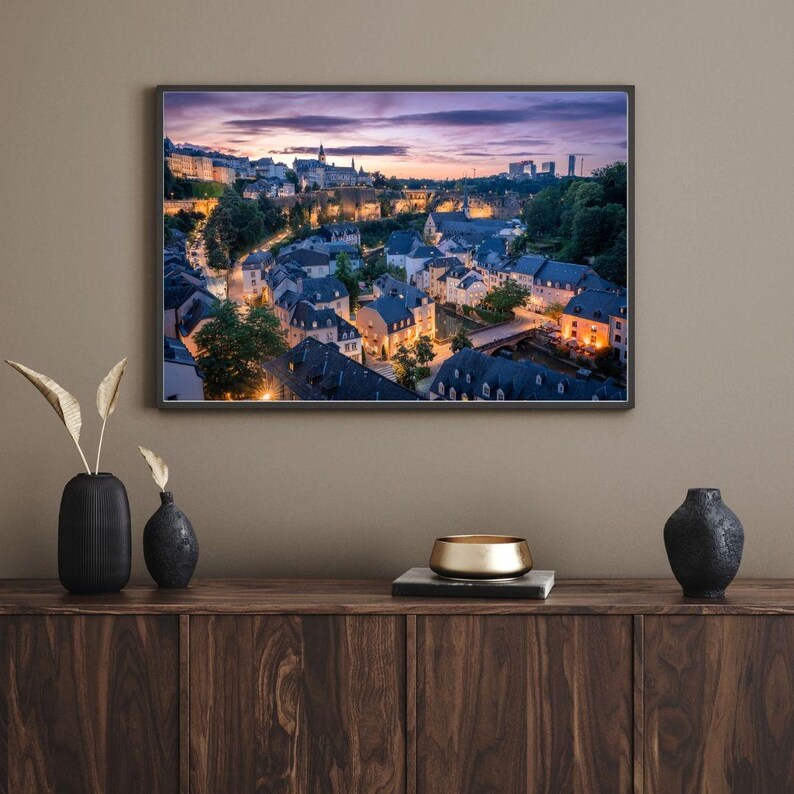 Luxembourg City Twilight - Magical Old Town Photography Print ...