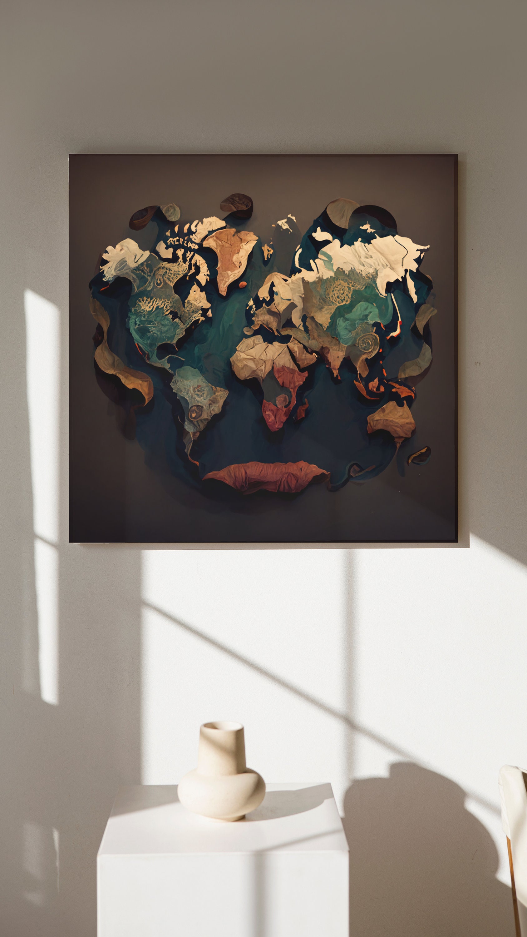 World Map Artistic Design - Etsy