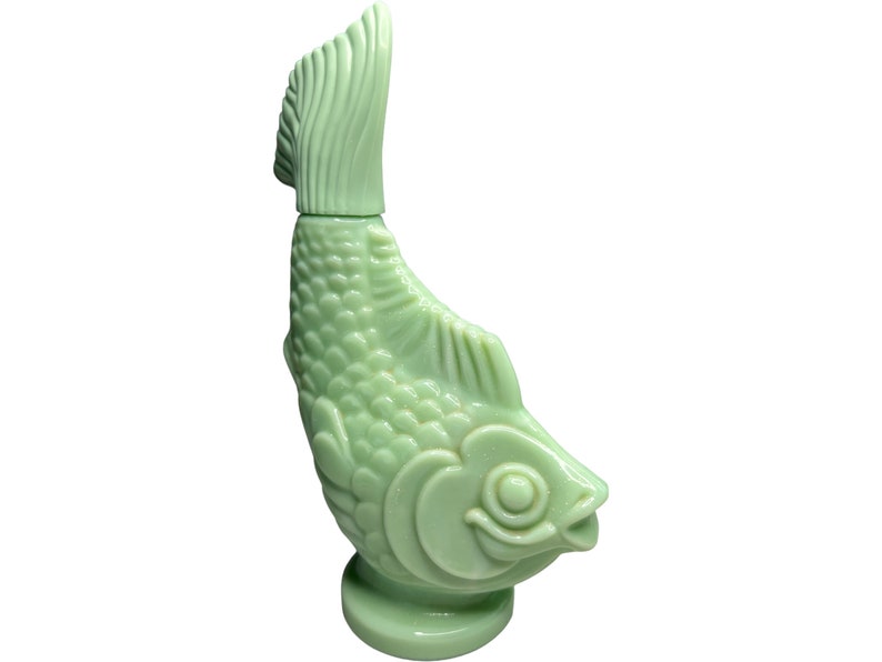 Vintage Jadeite Green Aqua Avon Koi Fish Goldfish Bottle Milk - Etsy