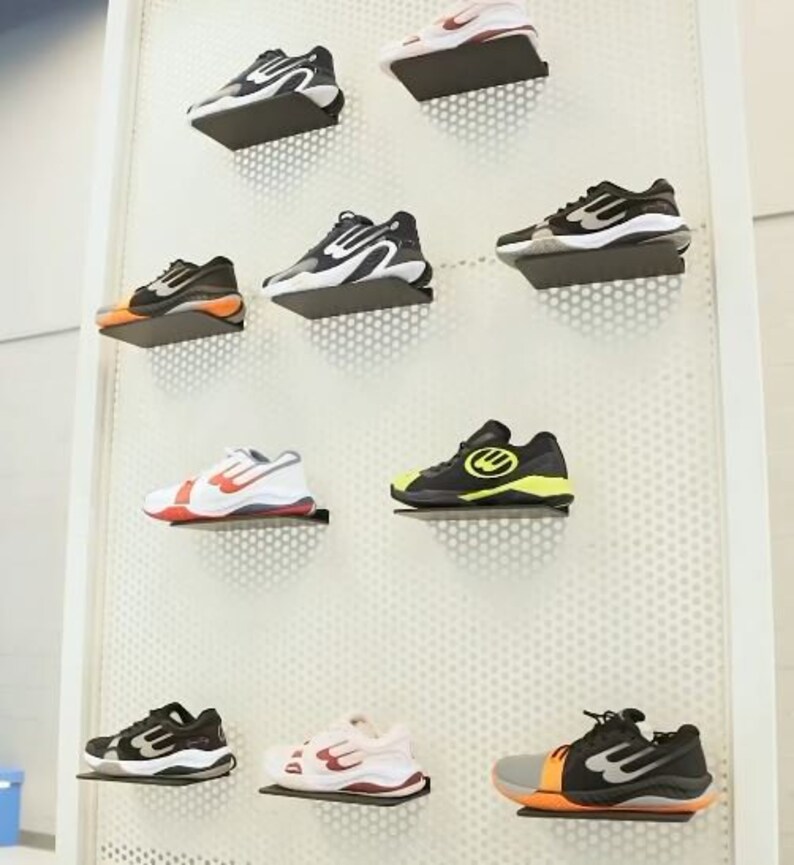 Hanger Padel Tennis Wall Mount Shoe Rack Shelving Shelve Shoe Store ...