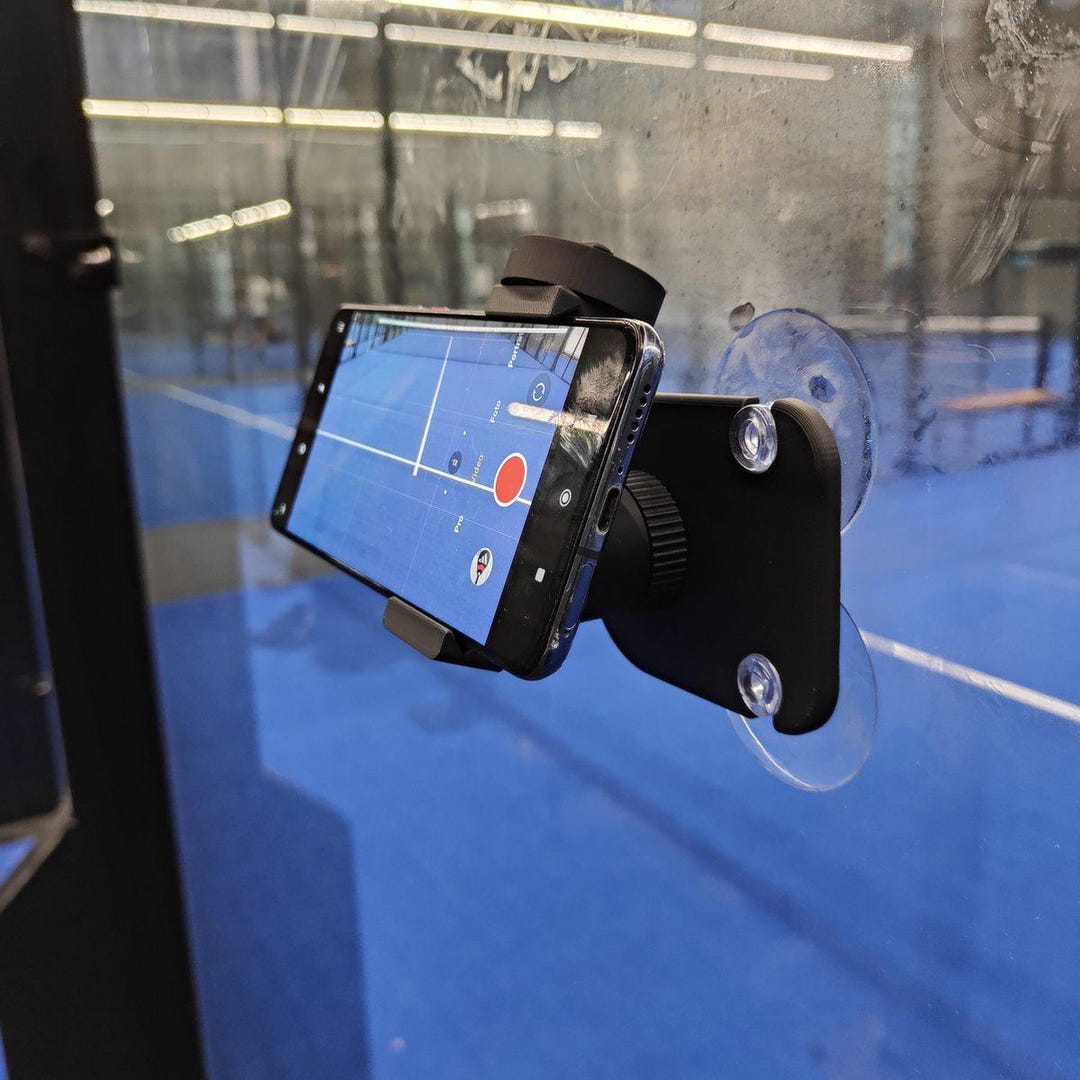 Padel Phone Mount for Video Recording - 360 Degree Adjustable - Phone ...