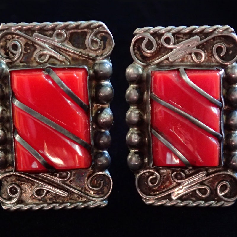 Native American Coral Earrings - Etsy