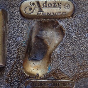 Vintage Bighorn Sheep Ram Bronze Belt Buckle. Made in 1976 by Adezy ...