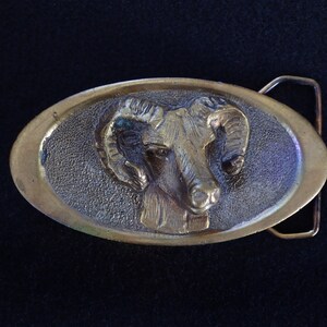 Vintage Bighorn Sheep Ram Bronze Belt Buckle. Made in 1976 by Adezy ...