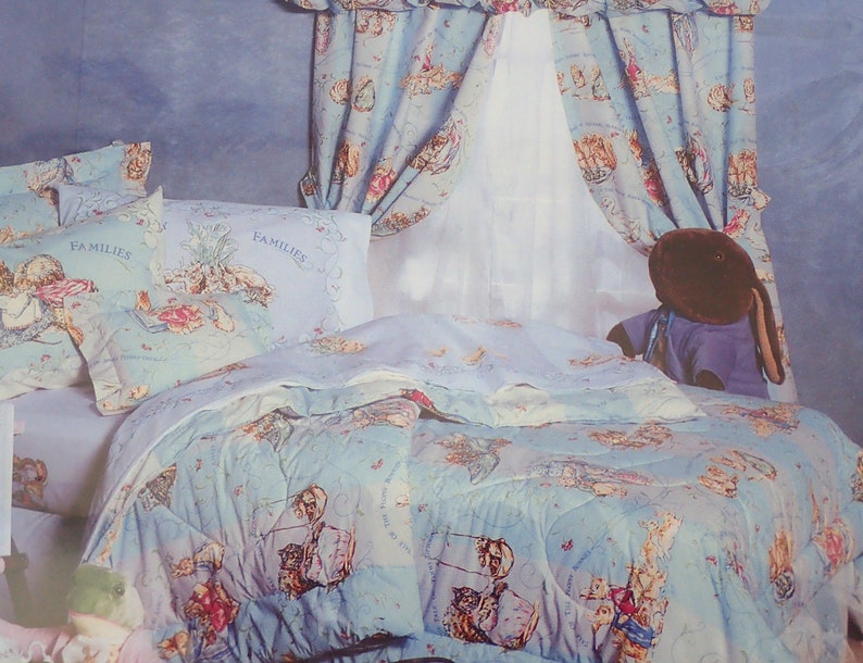 Vintage Beatrix Potter Peter Rabbit 3 Piece Twin Sheet Set. New Old ...