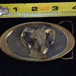 Vintage Bighorn Sheep Ram Bronze Belt Buckle. Made in 1976 by Adezy ...