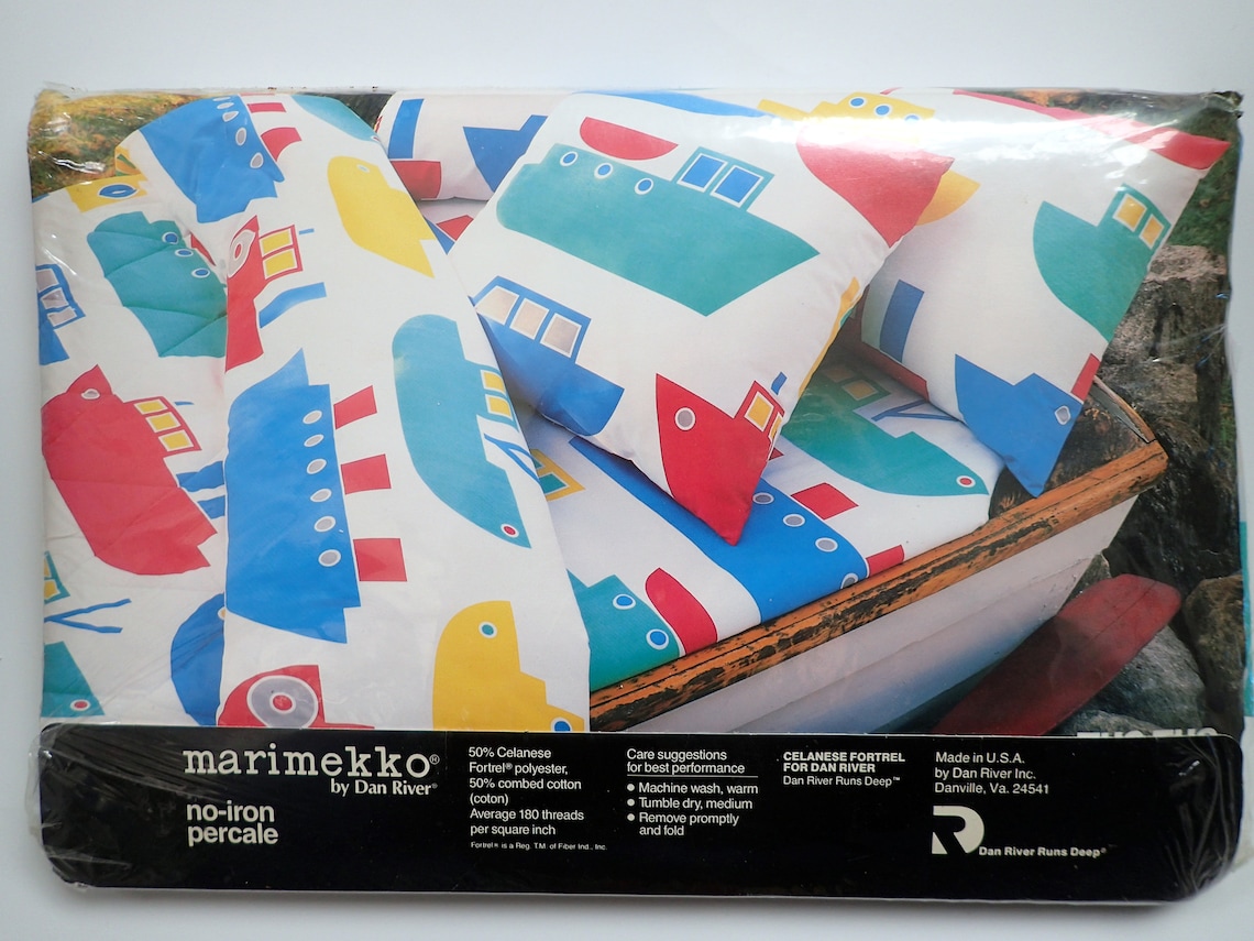 Marimekko, Dan River, Tug-tug, Twin Flat Sheet - Etsy