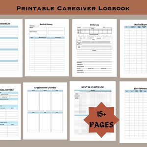Printable Caregiver Logbook: Family Medical Binder (PDF) - Etsy