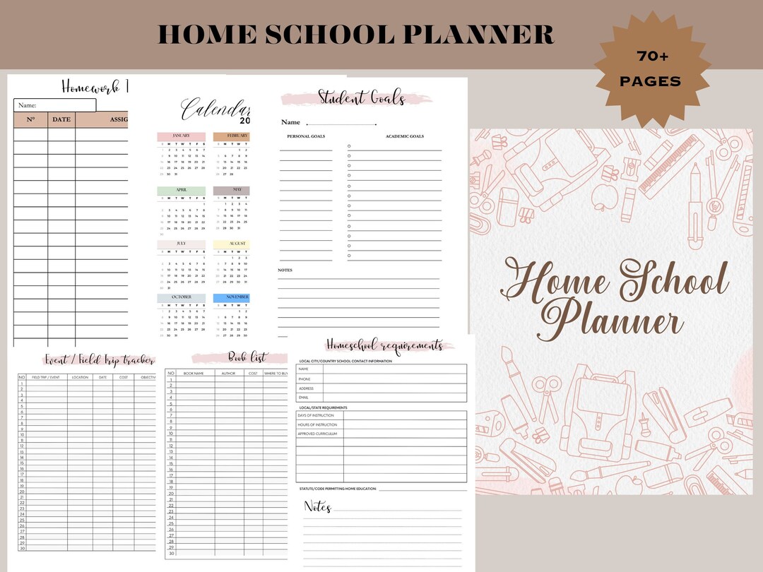 Homeschool Planner Bundle Home School Daily Schedule Home School ...