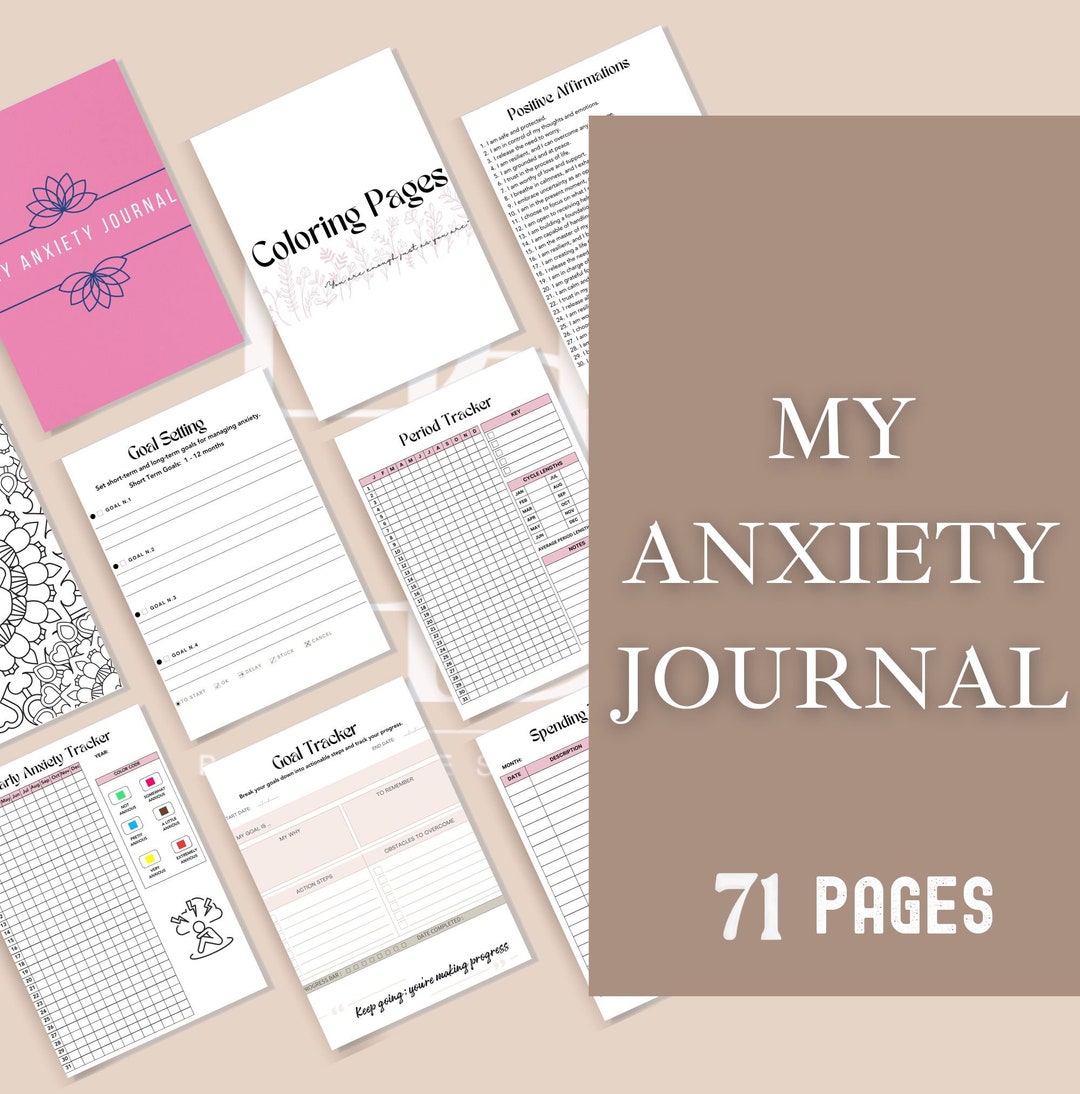 Printable Anxiety Journal Workbook- Yearly Mood Tracker-anxiety ...