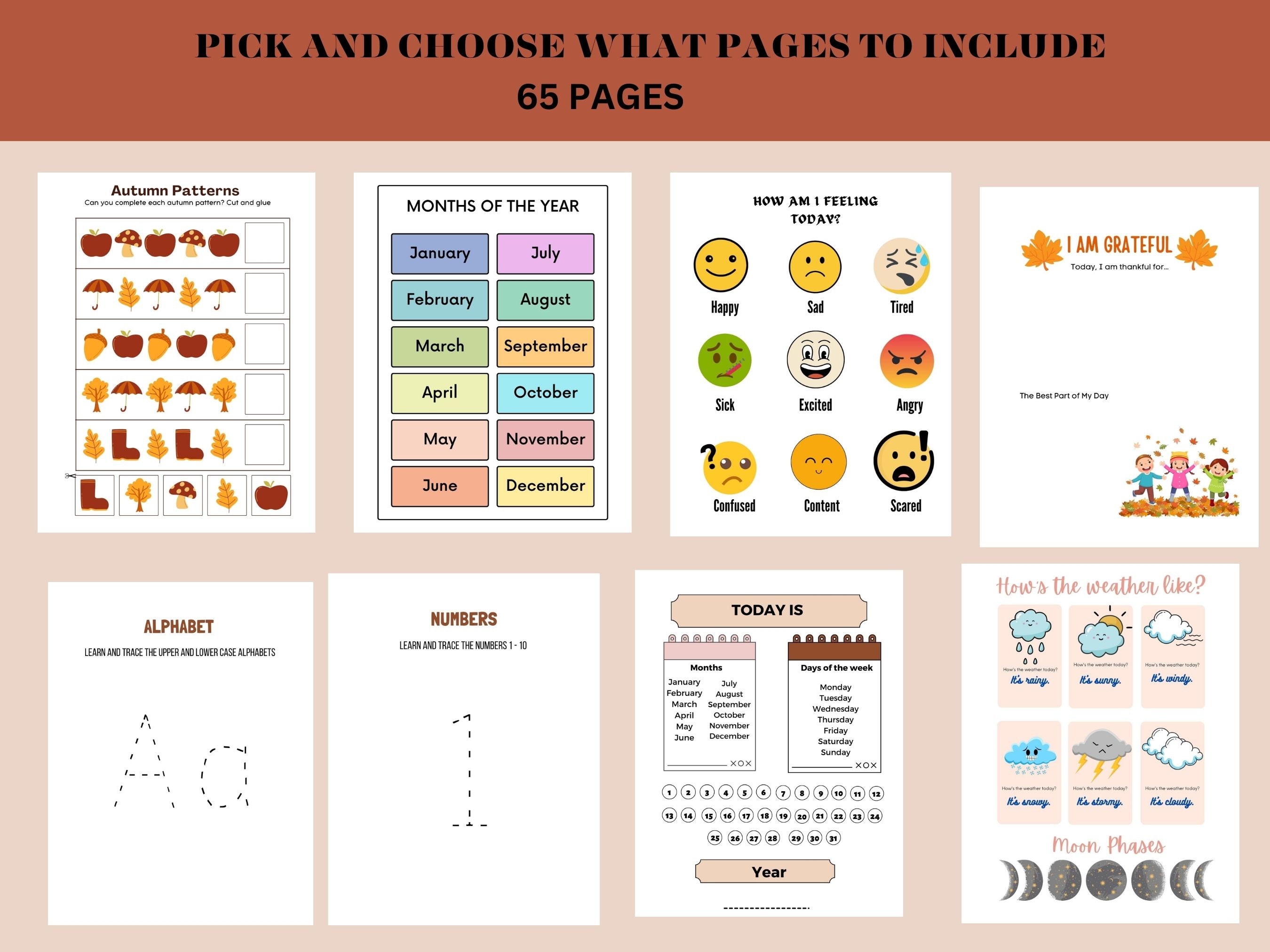 Morning Menu Pages Preschool Home School Binder Morning Basket ...