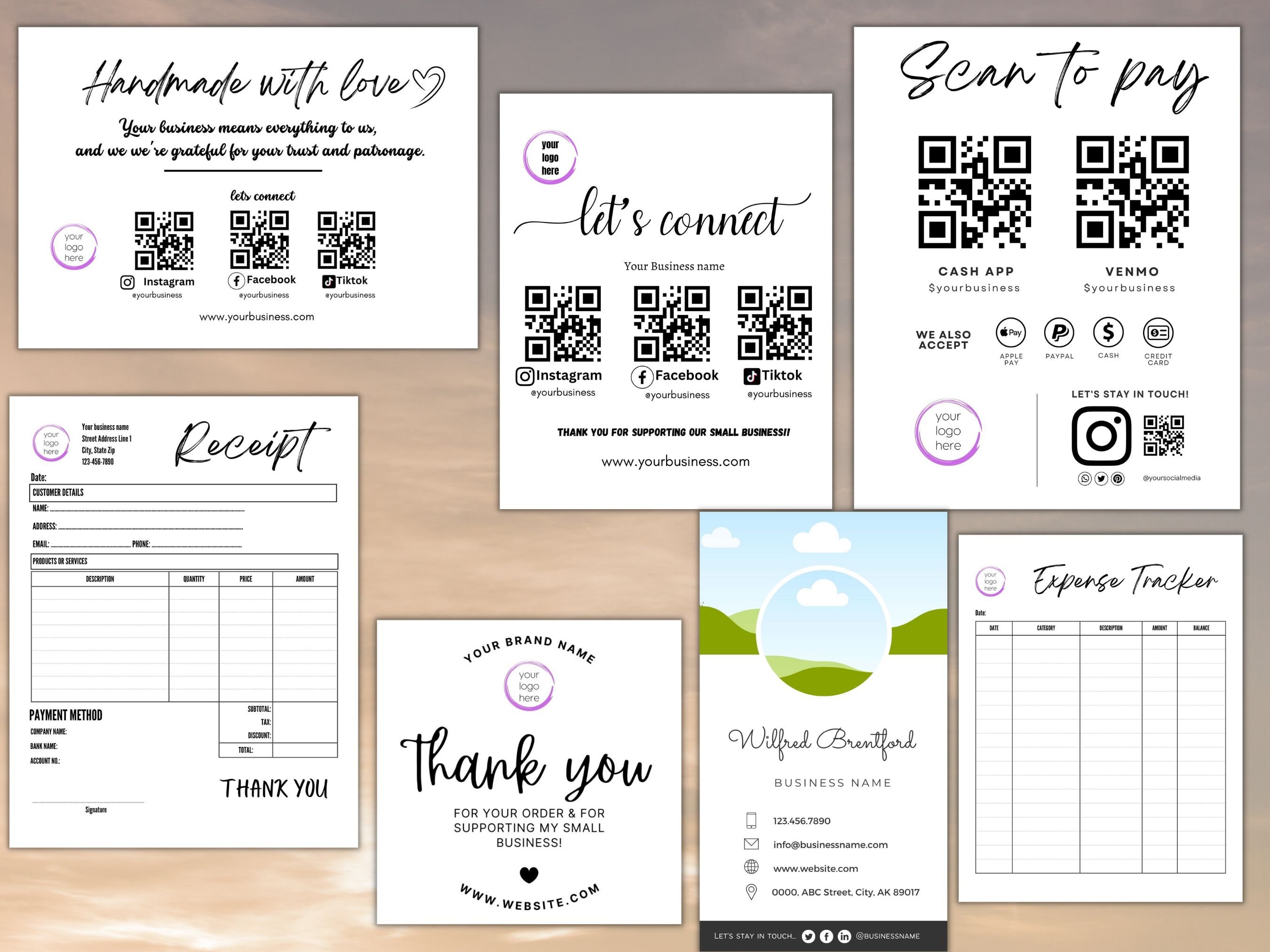 Editable Small Business Template Bundle | Invoice Template | Price List ...